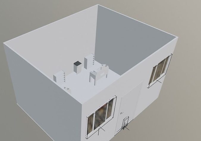 3D model A BANK house with windows and doors VR / AR / low-poly | CGTrader
