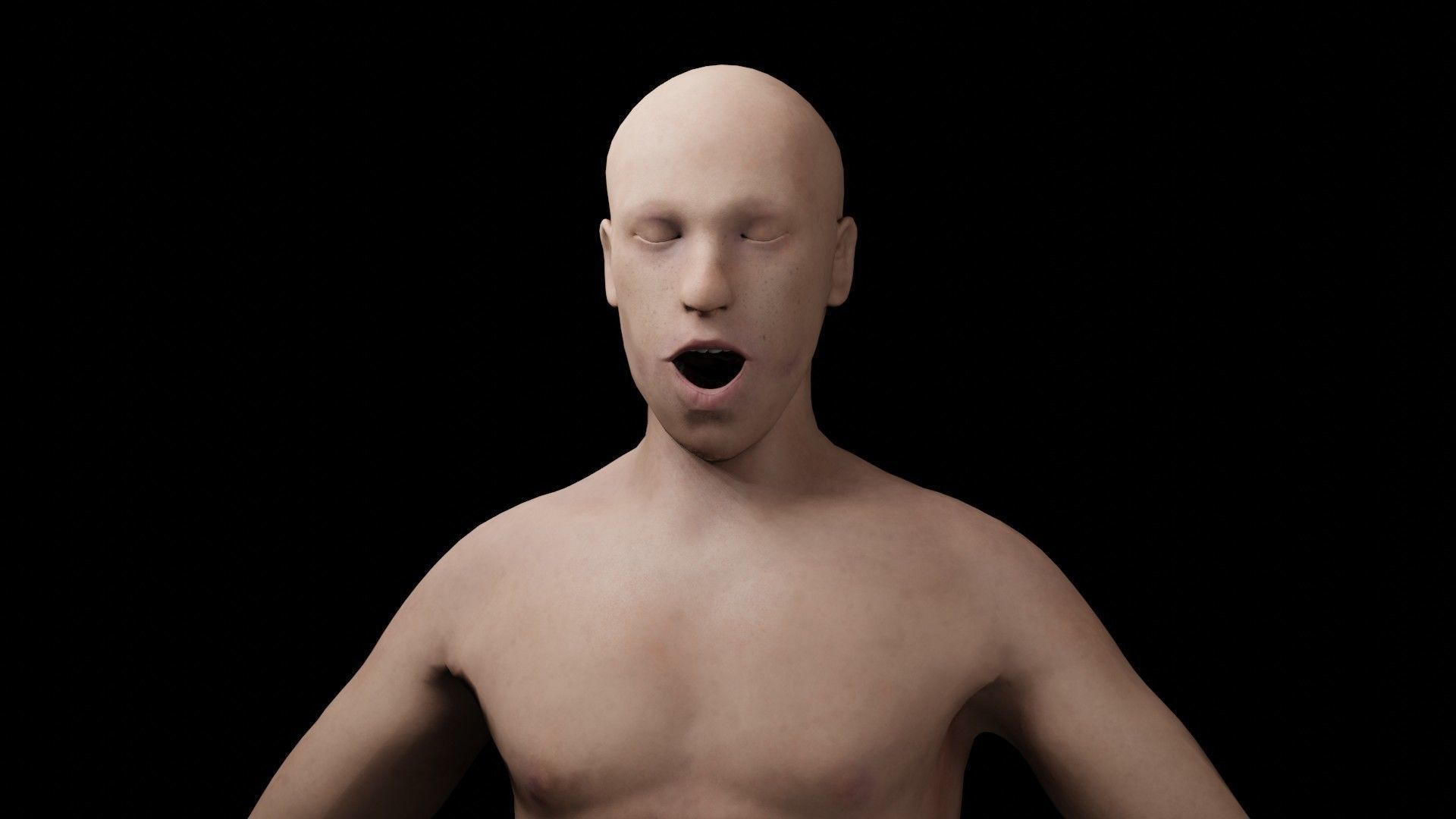 3D model Male Human Body Basemesh Rigged UV low-poly VR / AR / low-poly ...