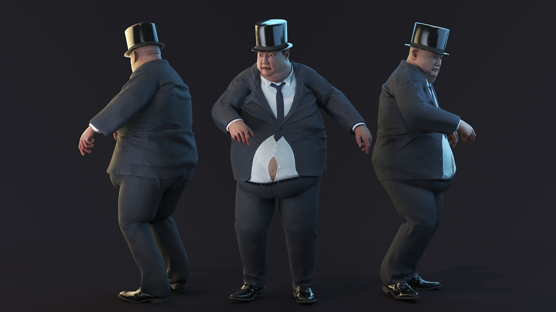 3D model Big Obese Boss VR / AR / low-poly | CGTrader