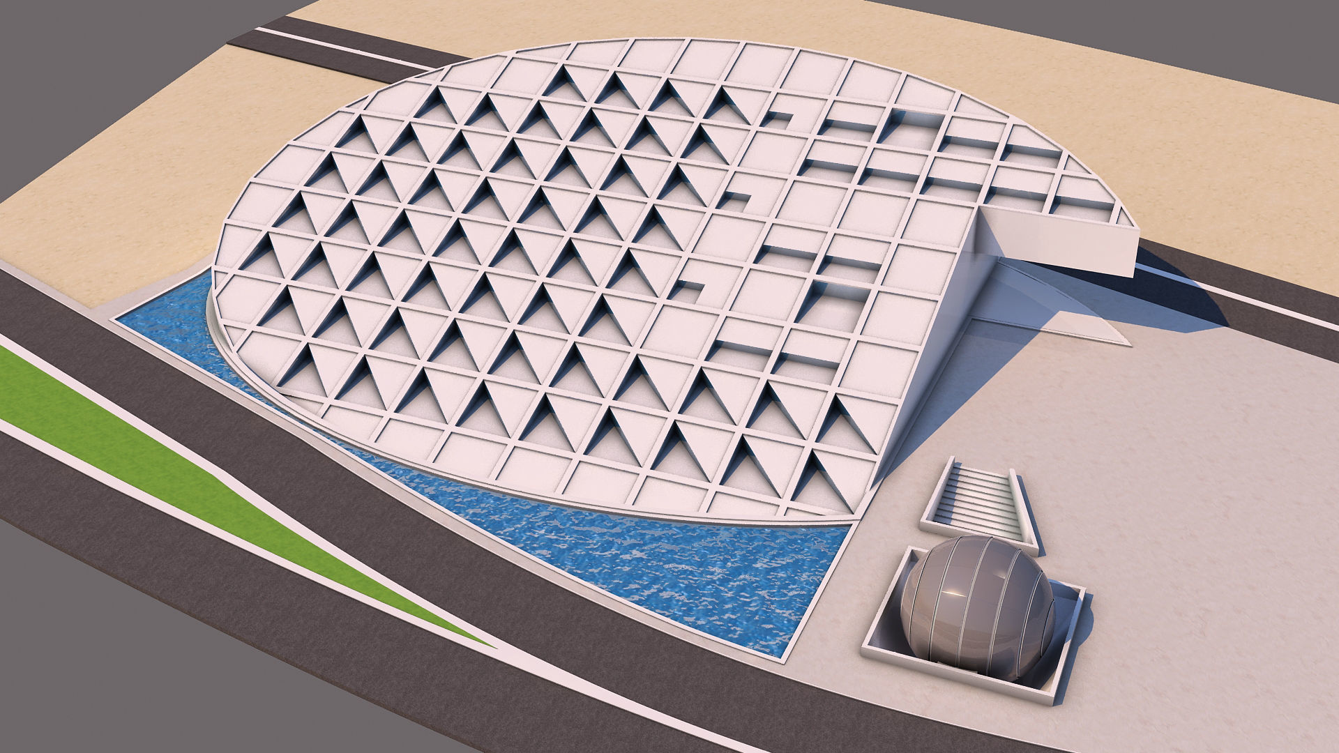 0053 - Egypt - Alexandria Library 3D model | CGTrader