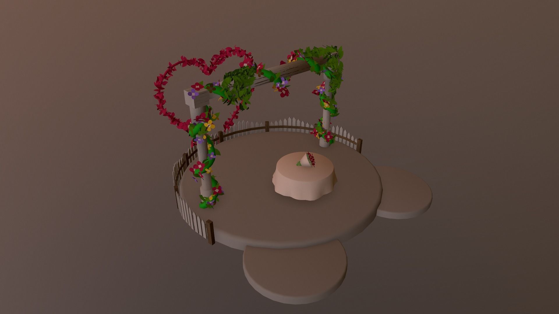 3D model Wedding Stage-Platform VR / AR / low-poly | CGTrader