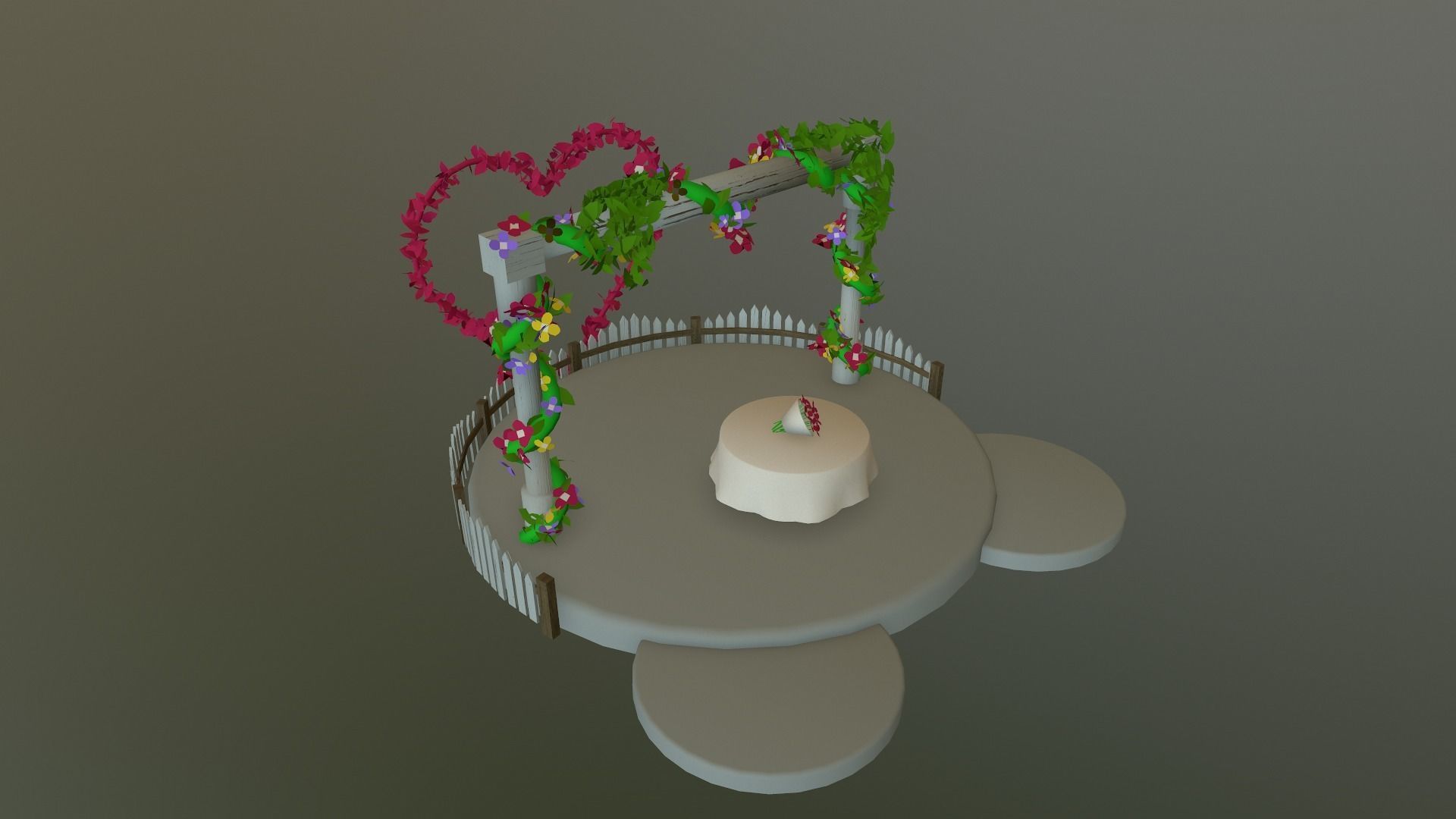 3D model Wedding Stage-Platform VR / AR / low-poly | CGTrader
