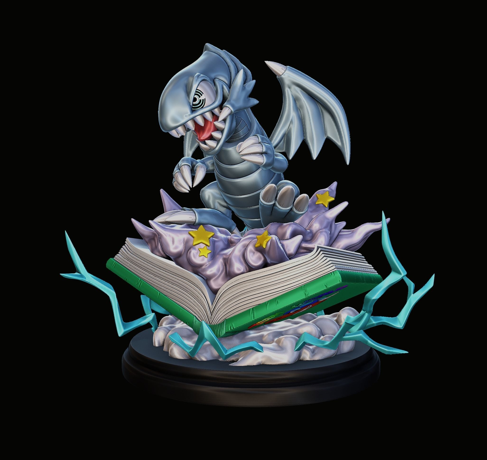 blue-eyes toon dragon figure - yugioh 3D model 3D printable | CGTrader