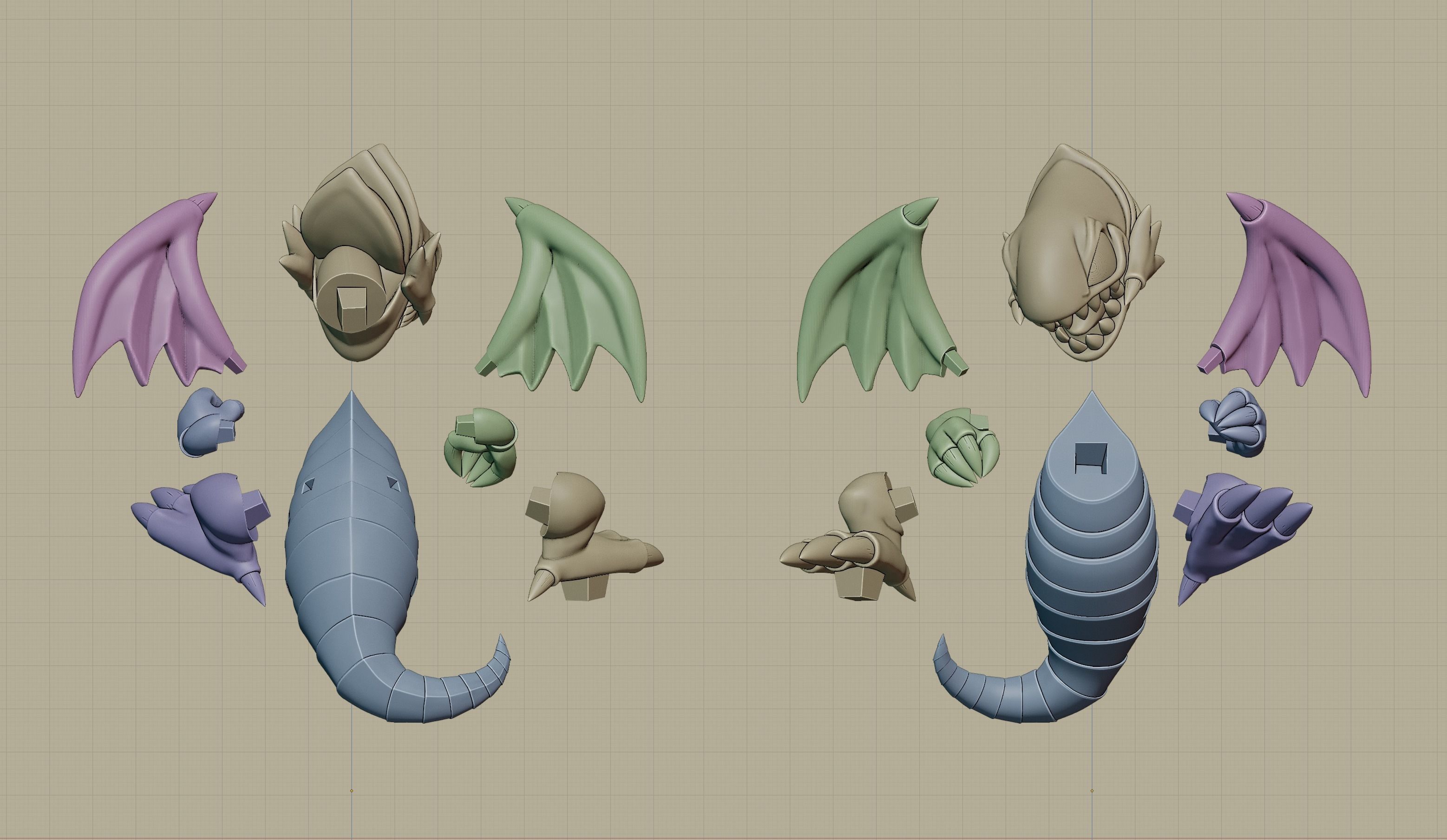 blue-eyes toon dragon figure - yugioh 3D model 3D printable | CGTrader