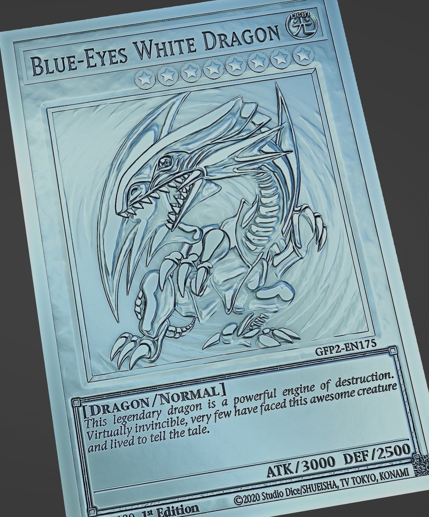 blue-eyes toon dragon figure - yugioh 3D model 3D printable | CGTrader