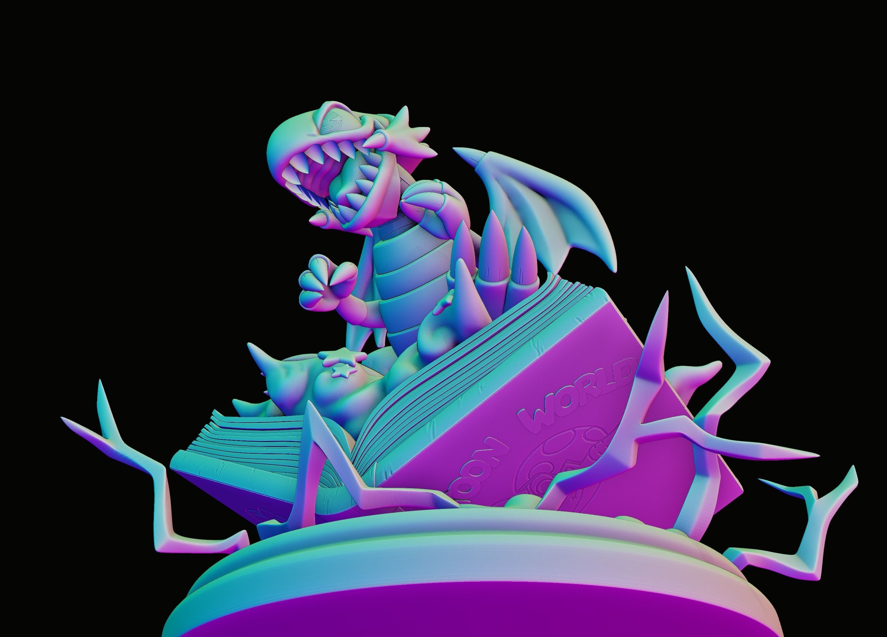 blue-eyes toon dragon figure - yugioh 3D model 3D printable | CGTrader