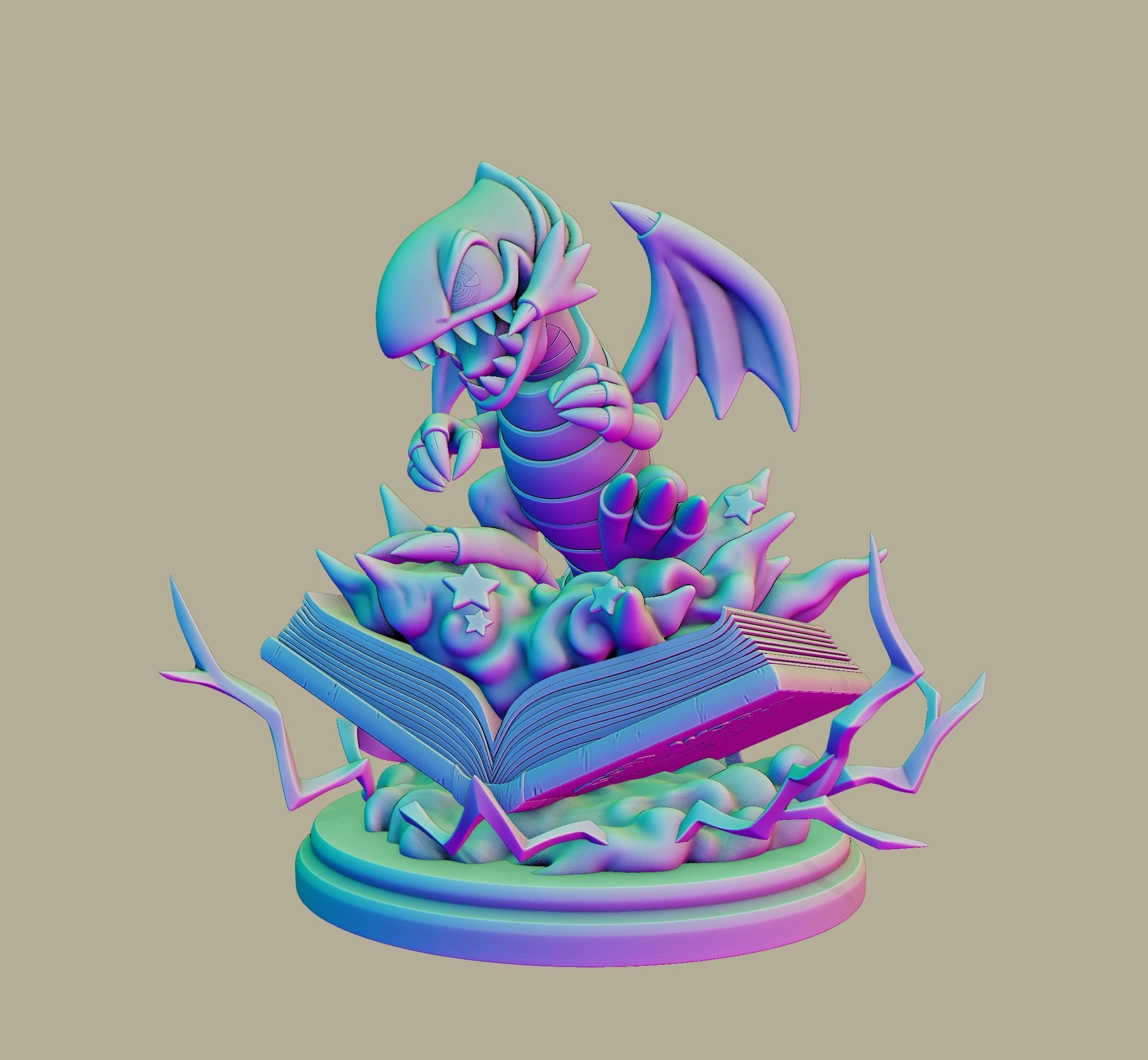 blue-eyes toon dragon figure - yugioh 3D model 3D printable | CGTrader