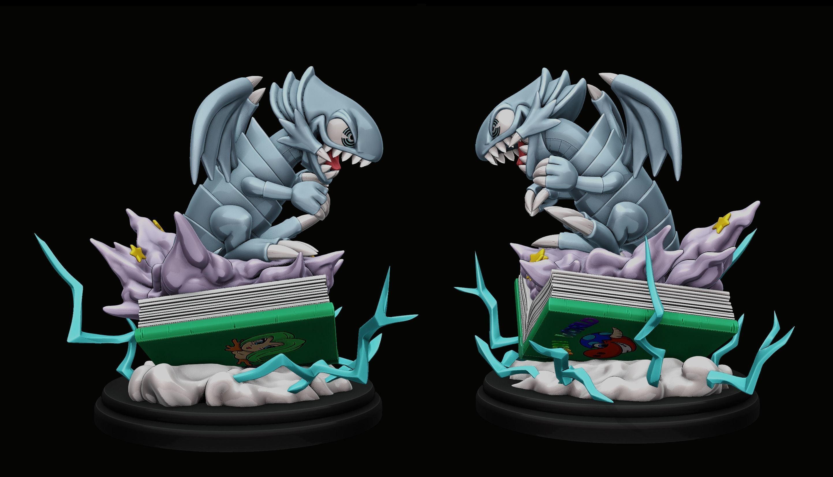 blue-eyes toon dragon figure - yugioh 3D model 3D printable | CGTrader