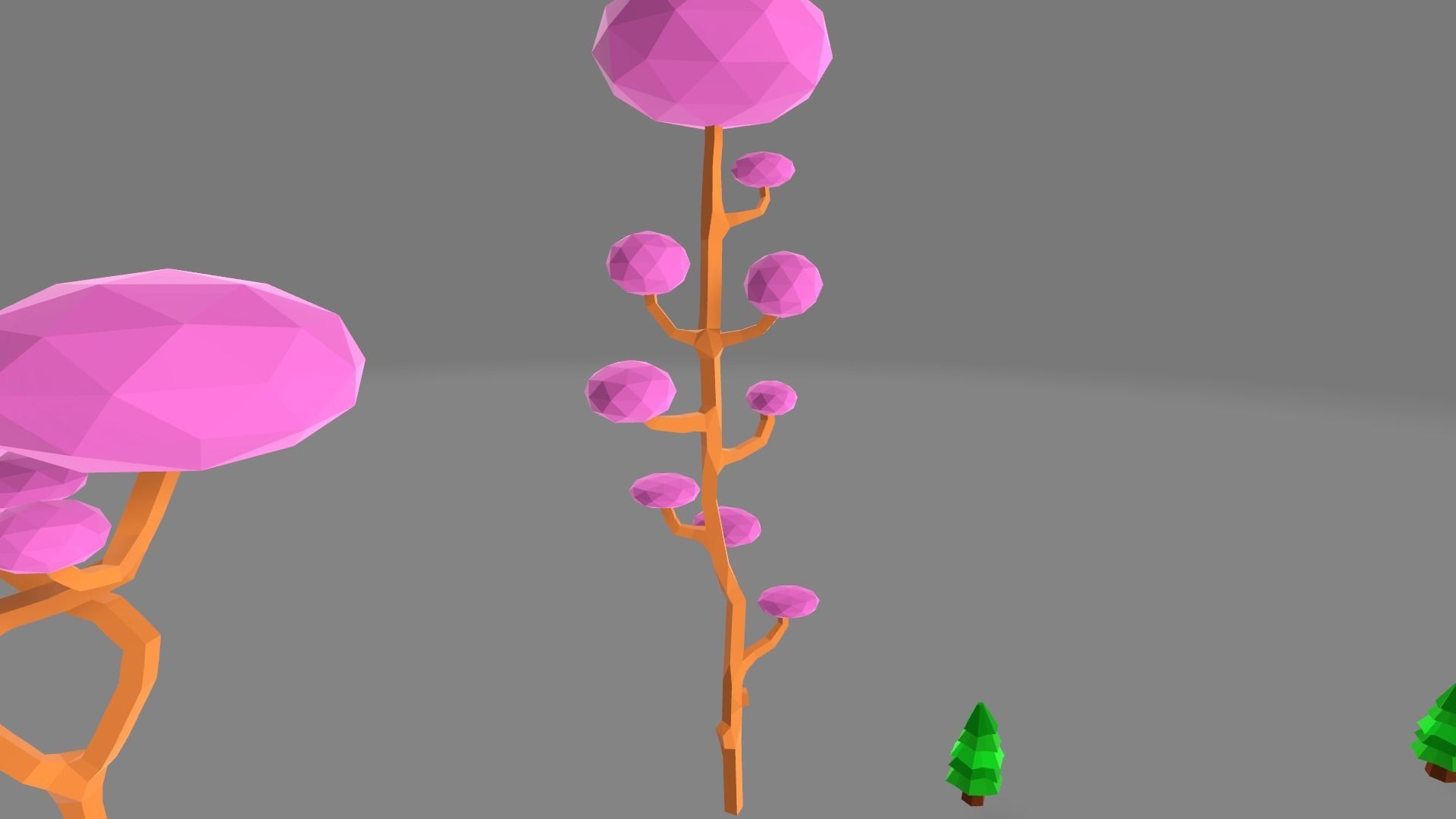 3D model lot low-poly trees VR / AR / low-poly | CGTrader