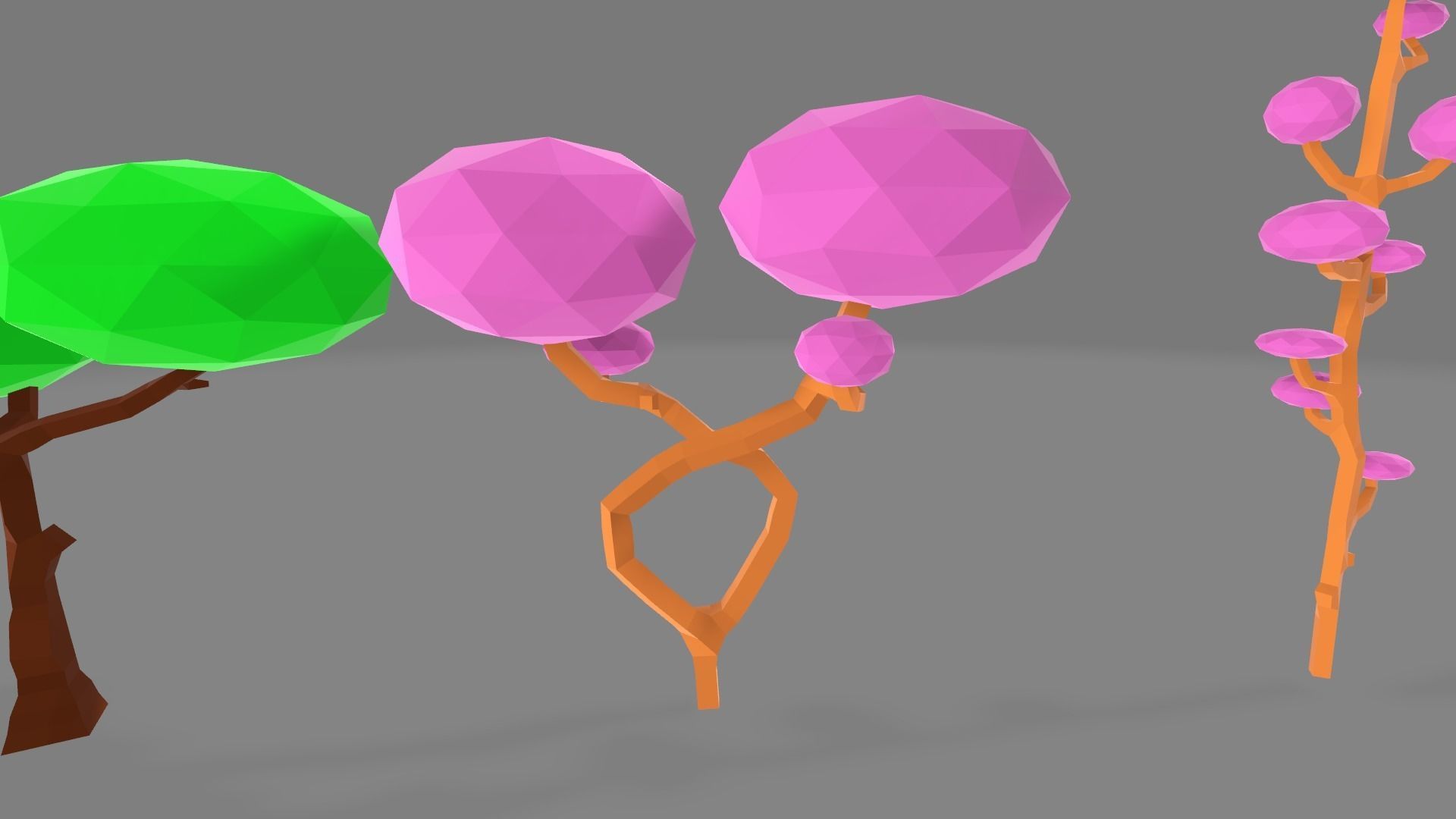3D model lot low-poly trees VR / AR / low-poly | CGTrader
