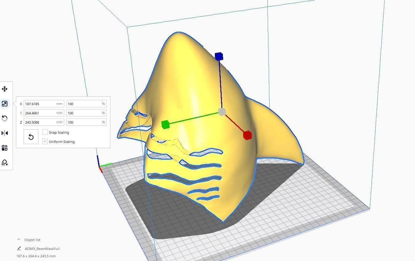 Beam Mask - ChainsawMan Cosplay 3D model 3D printable | CGTrader