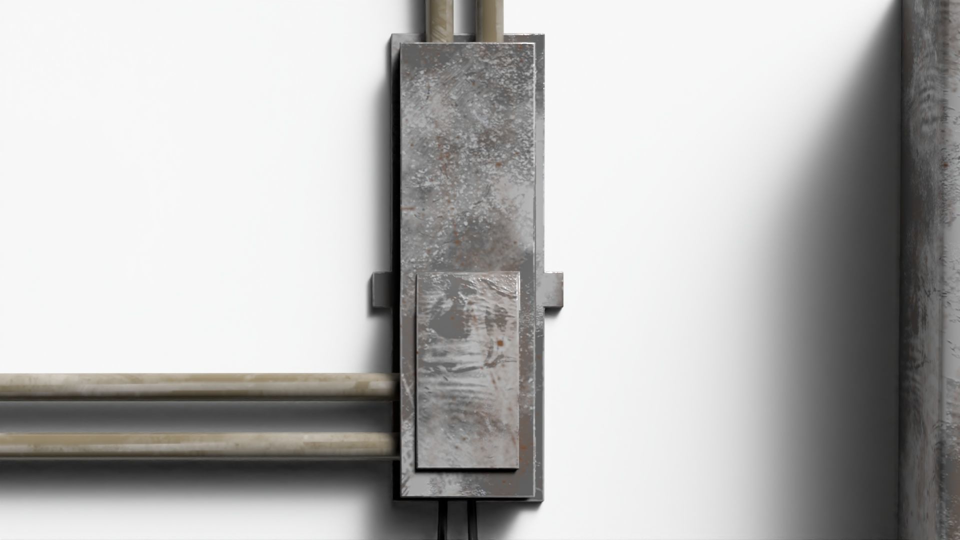 3D model 4K Electrical Panel on Wall with Transformer Cabinet VR / AR ...