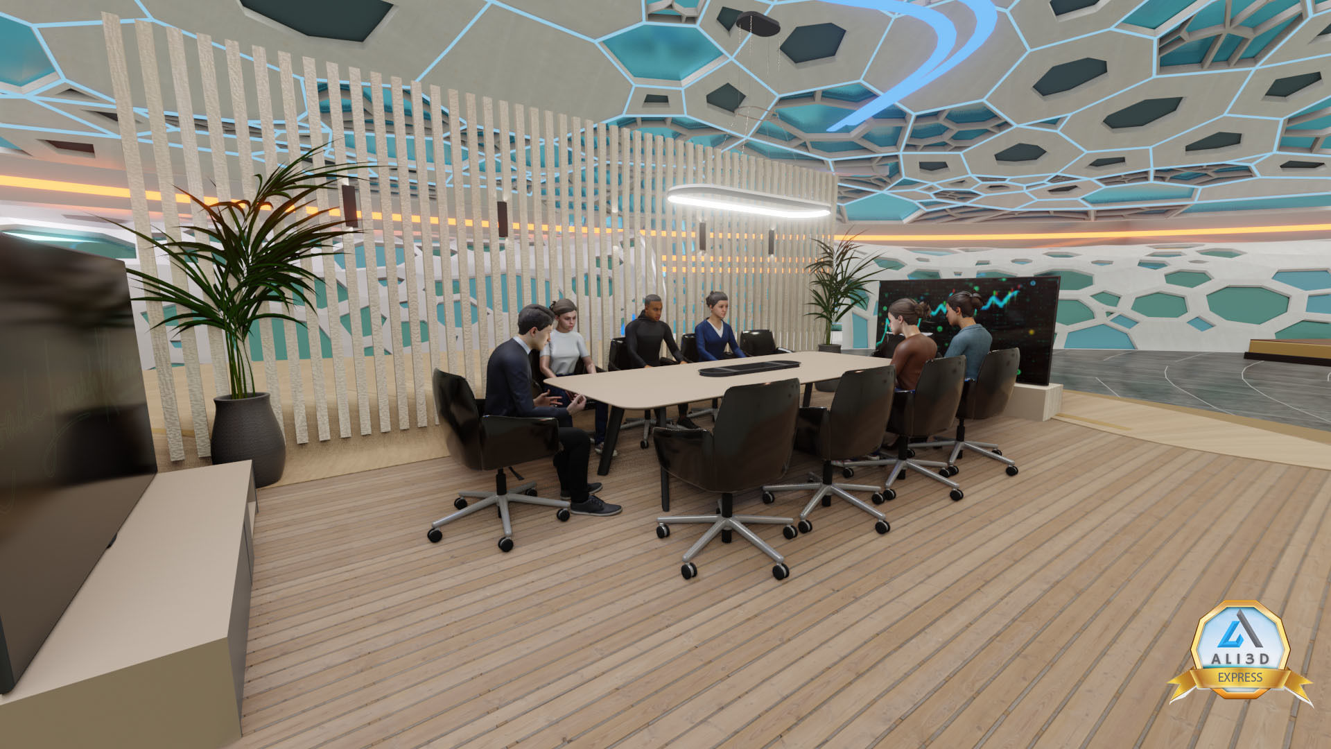 Detailed 3D Metaverse Space for web3 NFT community 3D model | CGTrader