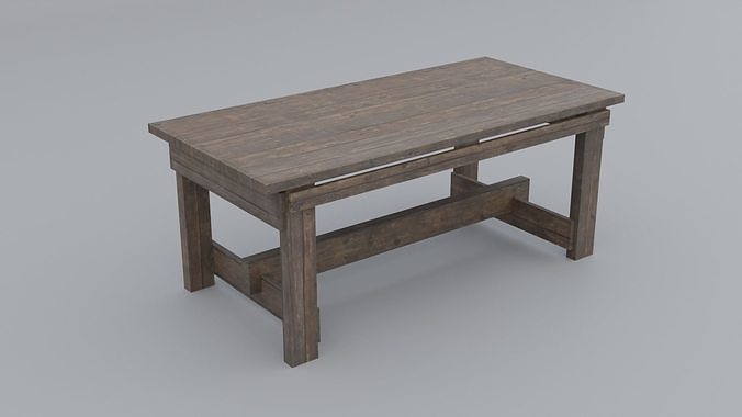Simple Wooden Table free VR / AR / low-poly 3D model | CGTrader
