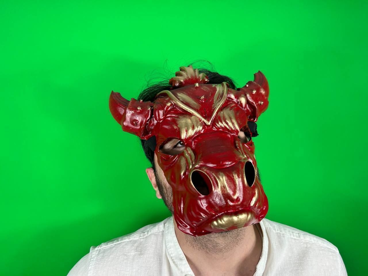 Cosplay Bull Face Mask - Angry Bull Mask 3D model 3D printable | CGTrader