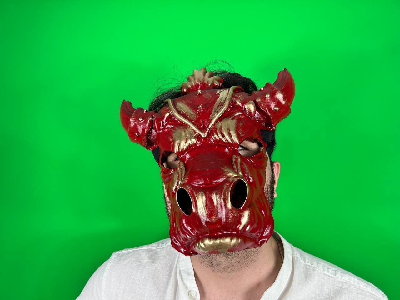 Cosplay Bull Face Mask - Angry Bull Mask 3D model 3D printable | CGTrader