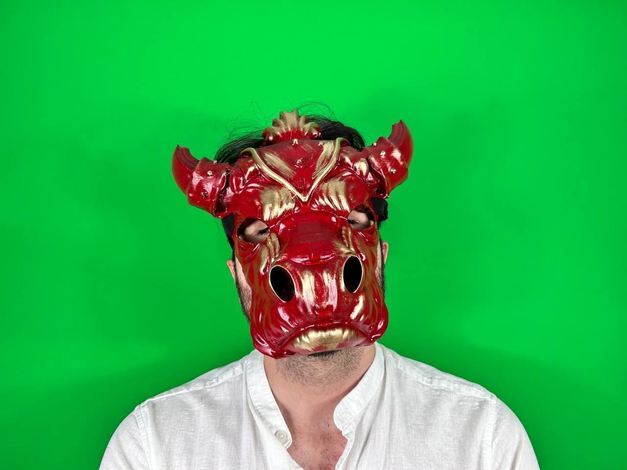 Cosplay Bull Face Mask - Angry Bull Mask 3D model 3D printable | CGTrader