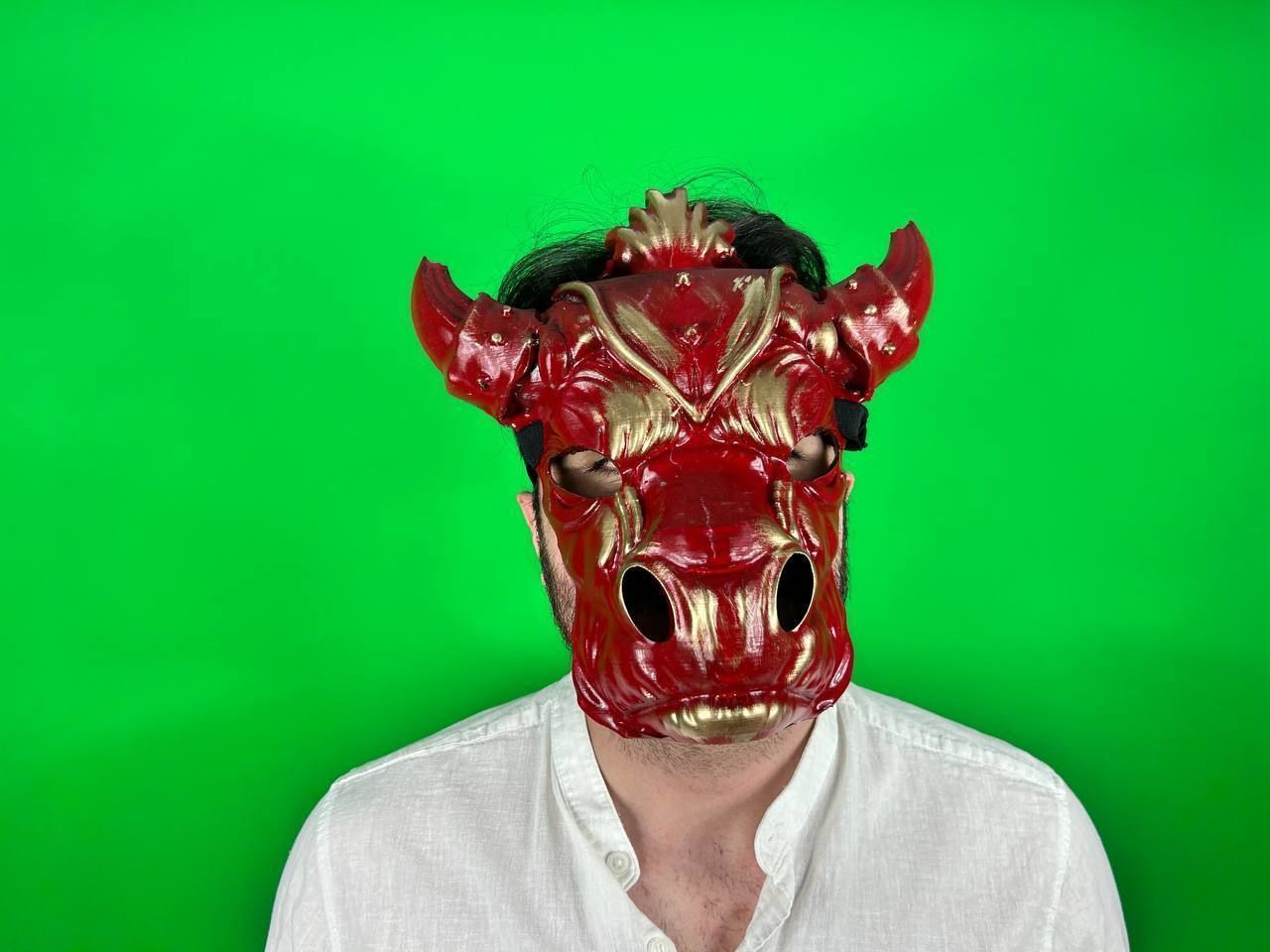 Cosplay Bull Face Mask - Angry Bull Mask 3D model 3D printable | CGTrader