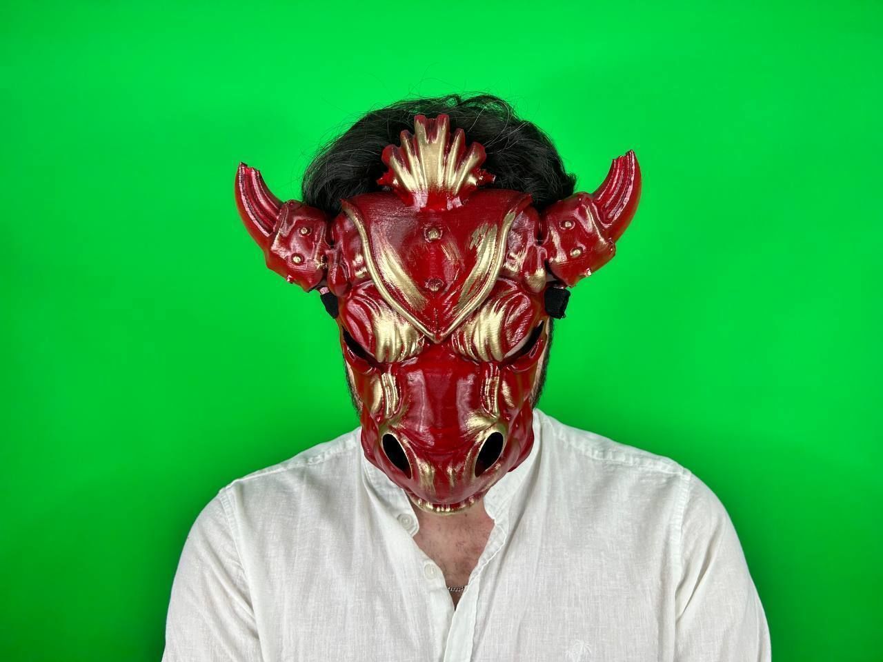 Cosplay Bull Face Mask - Angry Bull Mask 3D model 3D printable | CGTrader