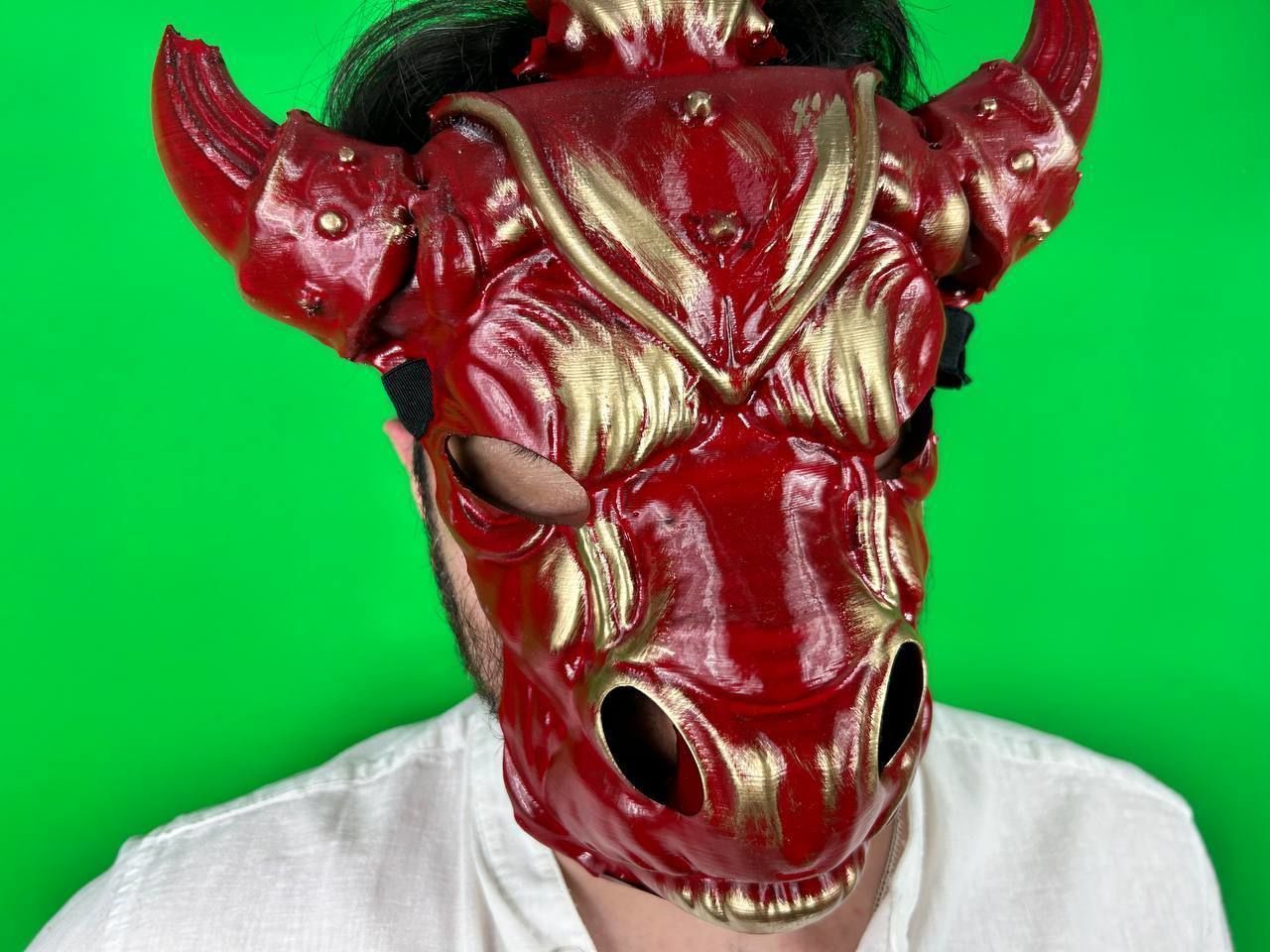 Cosplay Bull Face Mask - Angry Bull Mask 3D model 3D printable | CGTrader