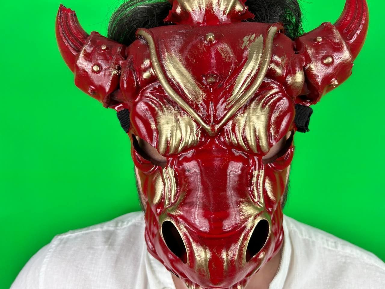 Cosplay Bull Face Mask - Angry Bull Mask 3D model 3D printable | CGTrader