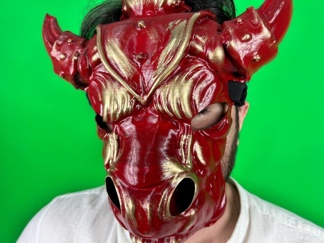Cosplay Bull Face Mask - Angry Bull Mask 3D model 3D printable | CGTrader