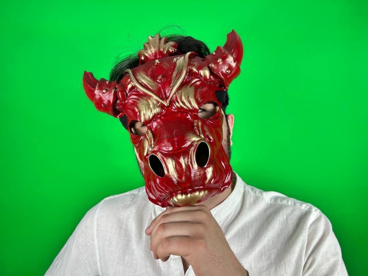 Cosplay Bull Face Mask - Angry Bull Mask 3D model 3D printable | CGTrader