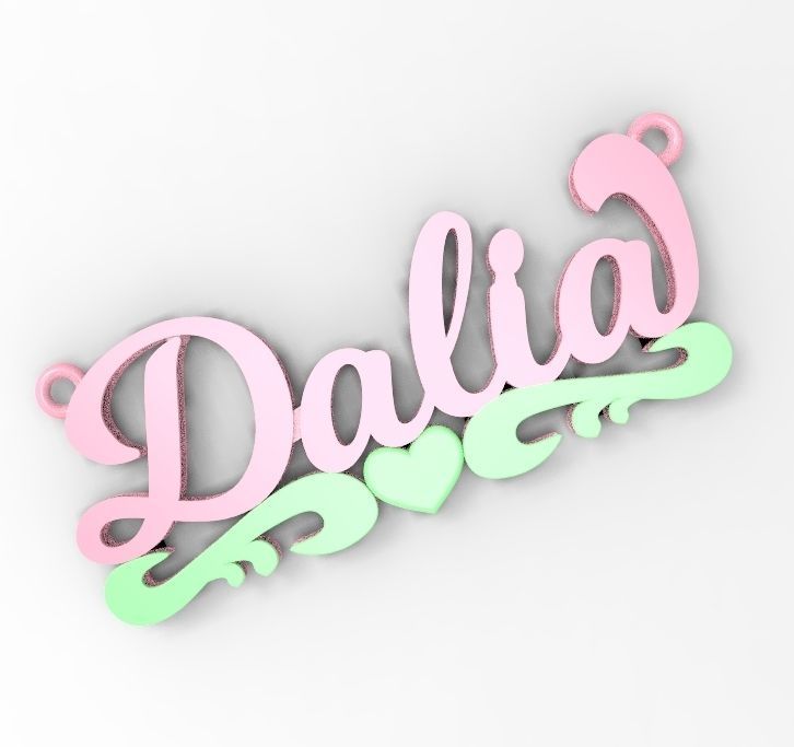 Dalia name plate 3D model 3D printable | CGTrader