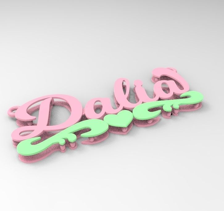 Dalia name plate 3D model 3D printable | CGTrader