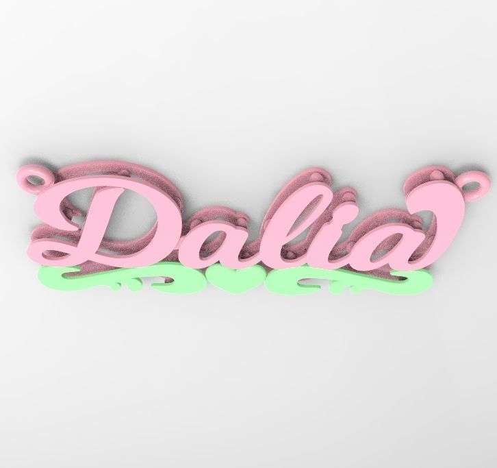 Dalia name plate 3D model 3D printable | CGTrader
