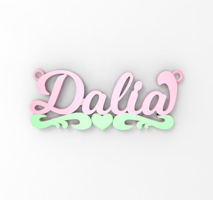 Dalia name plate 3D model 3D printable | CGTrader