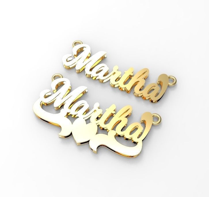 Martha name plate 3D model 3D printable | CGTrader