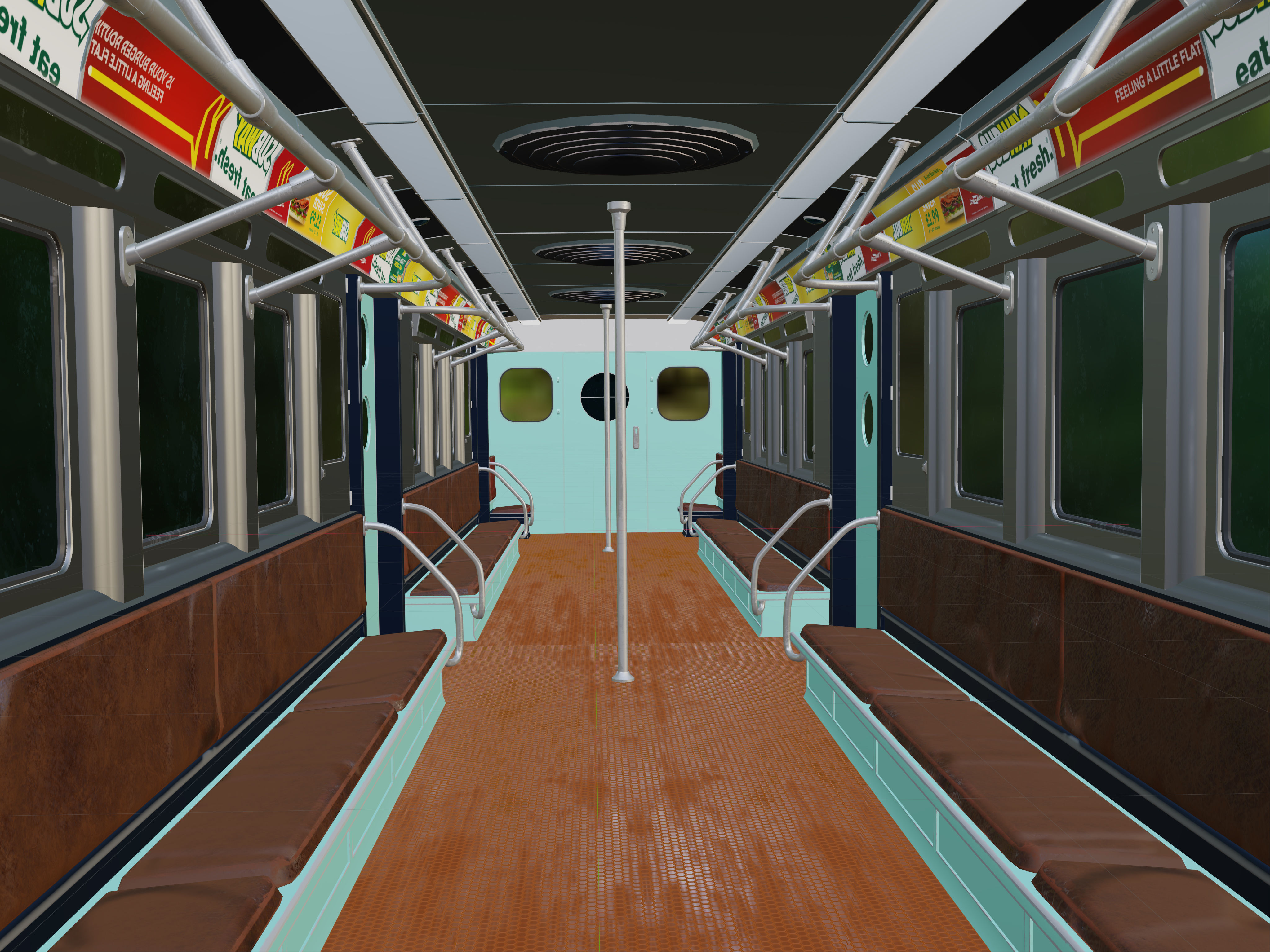 3D model Subway Car Interior VR / AR / low-poly | CGTrader