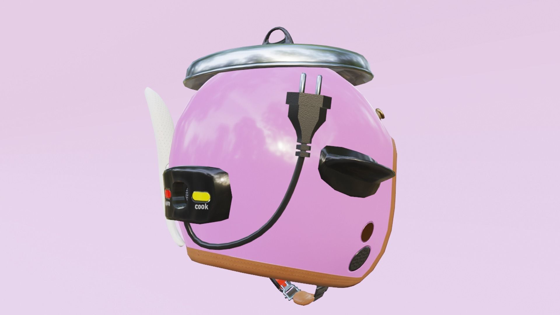3D model rice cooker helmet 3d model VR / AR / low-poly | CGTrader