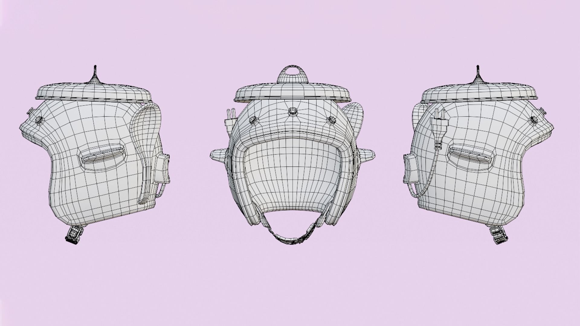 3D model rice cooker helmet 3d model VR / AR / low-poly | CGTrader