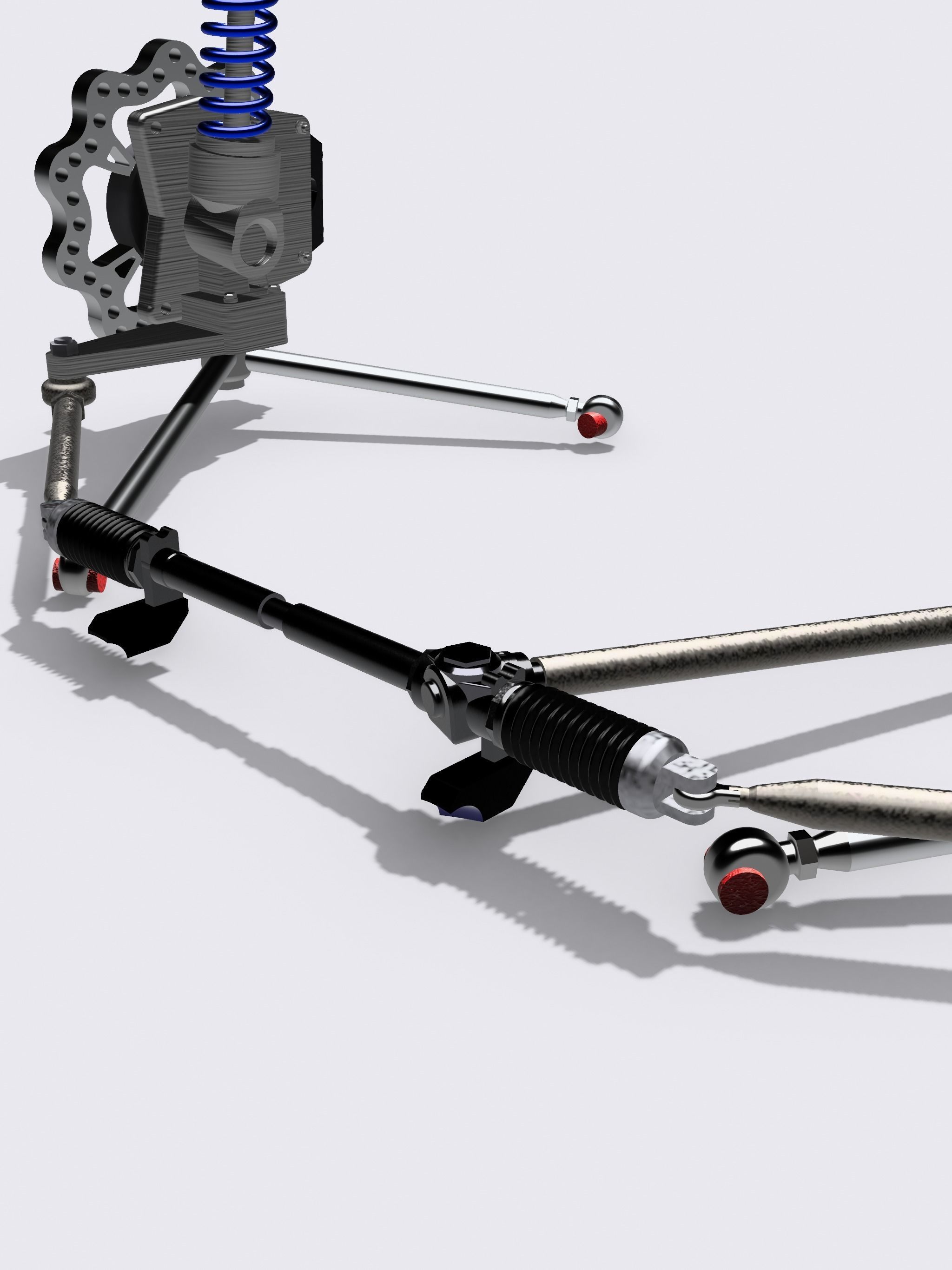 PRO MOD FRONT SUSPENSION BRAKES N STEERING 3D model 3D printable | CGTrader