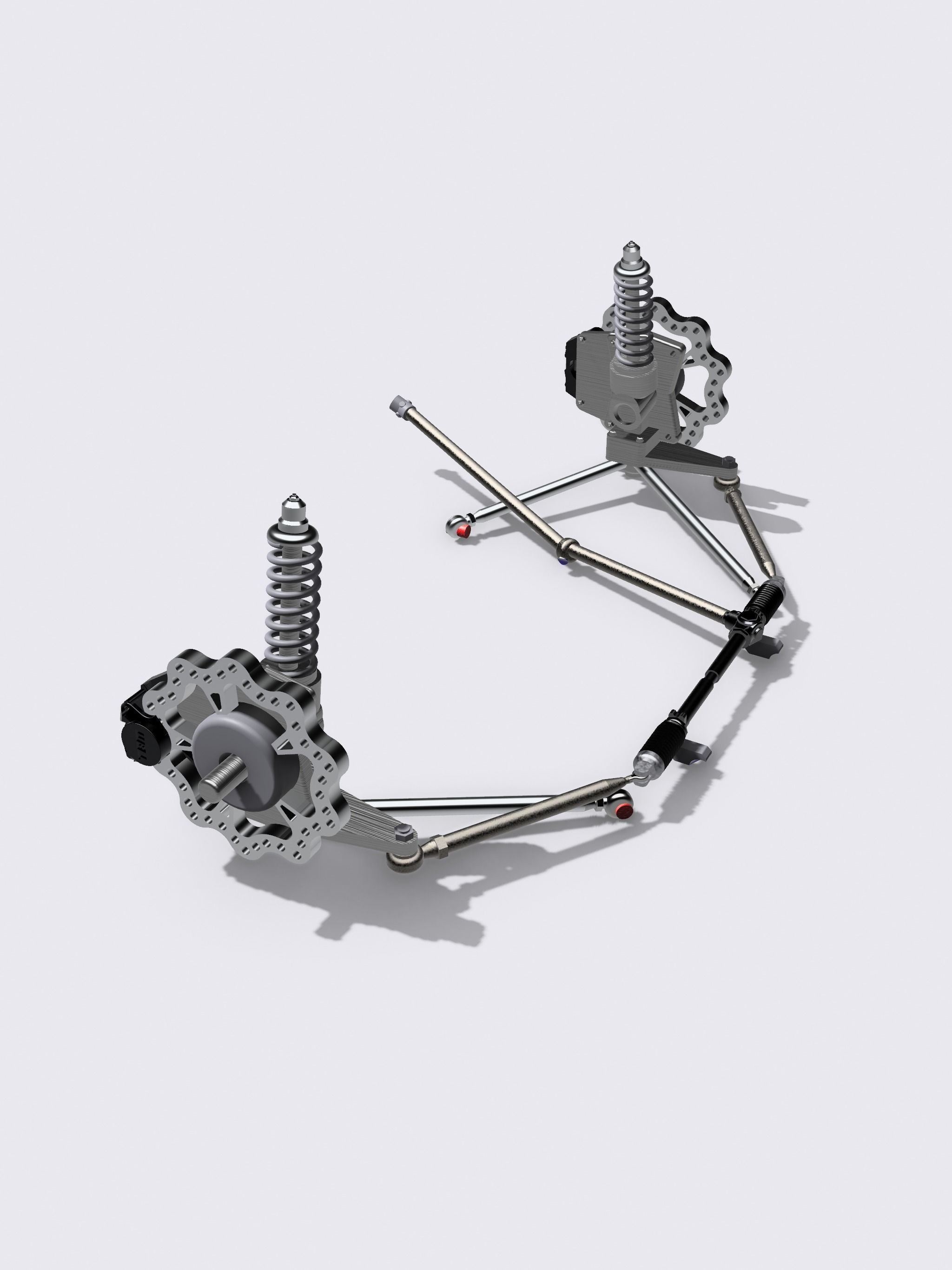 PRO MOD FRONT SUSPENSION BRAKES N STEERING 3D model 3D printable | CGTrader