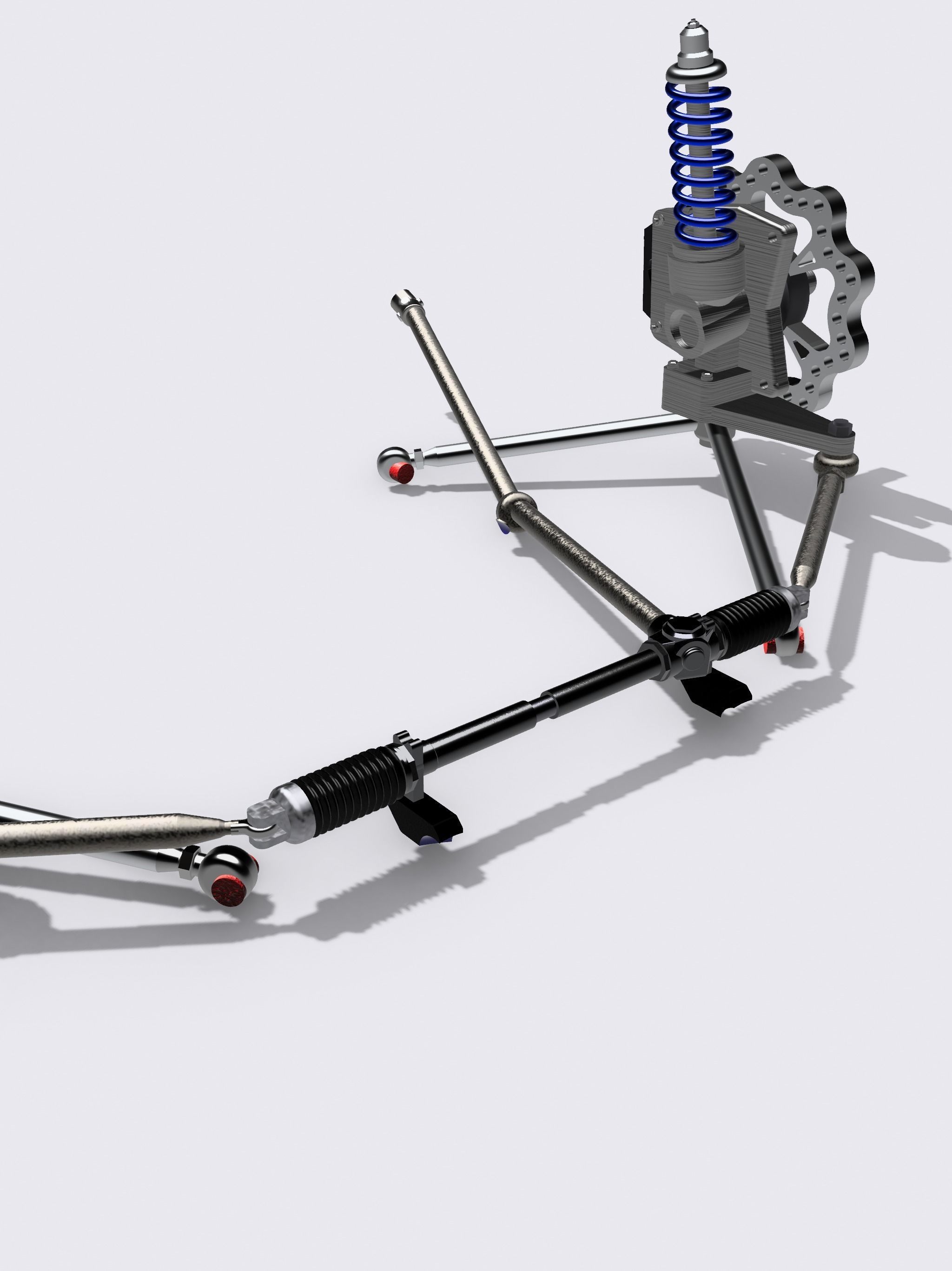 PRO MOD FRONT SUSPENSION BRAKES N STEERING 3D model 3D printable | CGTrader