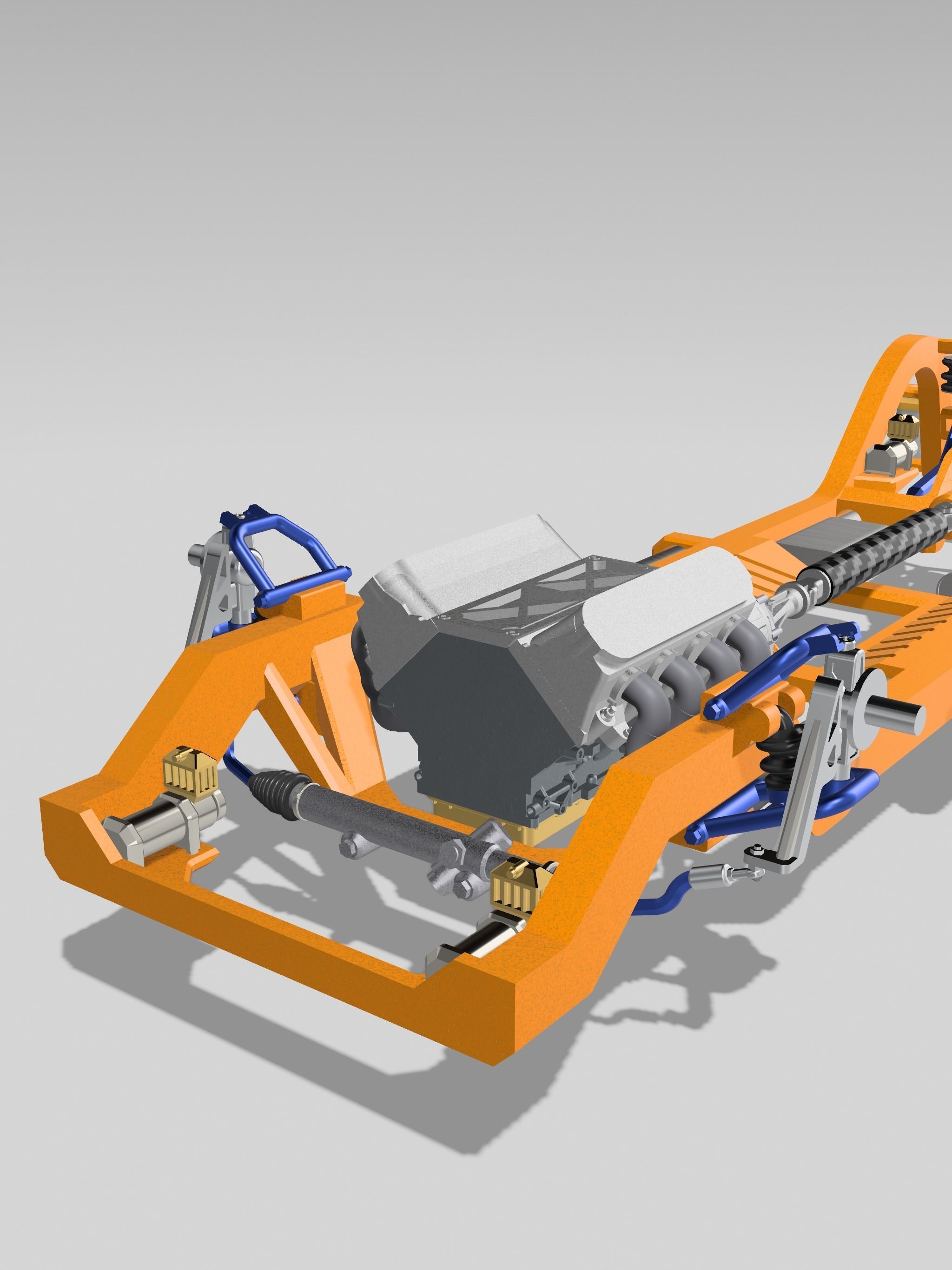 BAGGED CHASSIS COMPLETE WITH SUSP STEER AIR BAGS etc 3D model 3D ...