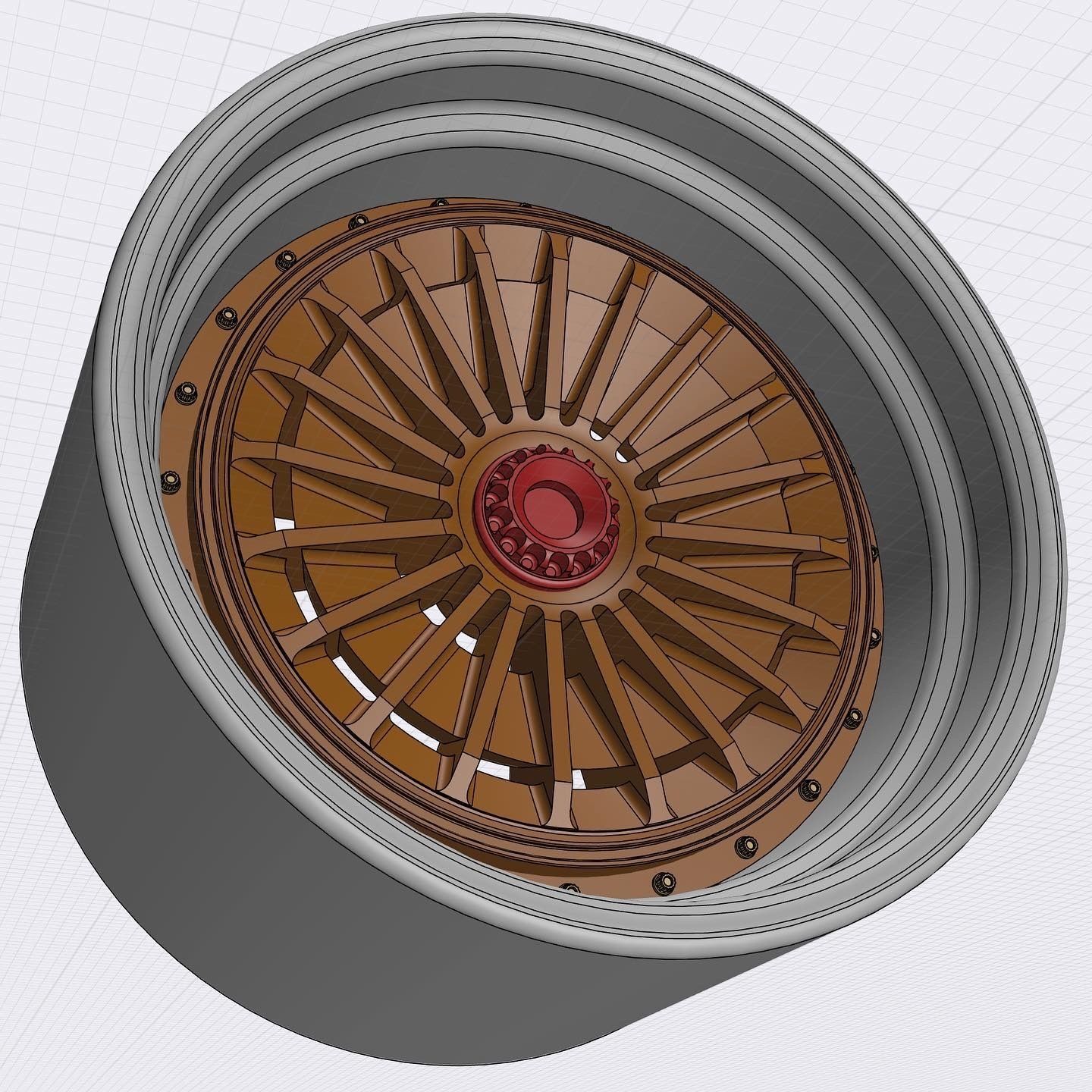 20INCH CONCAVE BILLET WHEELS 3 PIECE 2 OFFSETS 3D model 3D printable ...