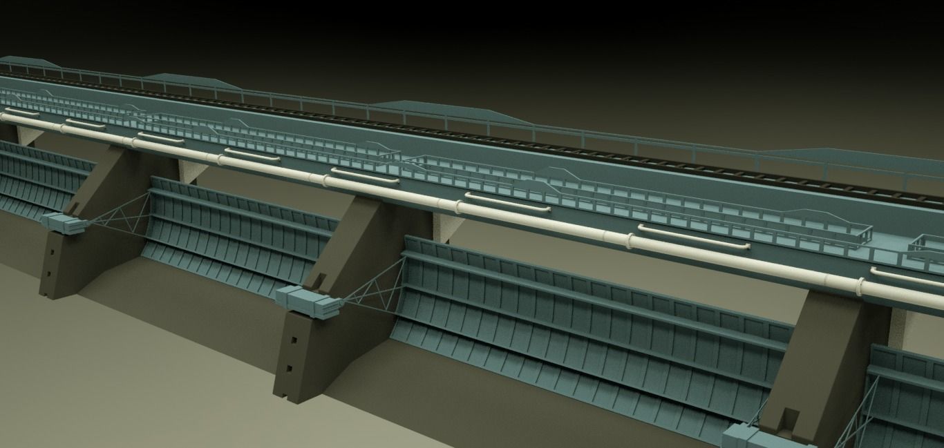 3D Printed Dam Architecture 3D model 3D printable | CGTrader