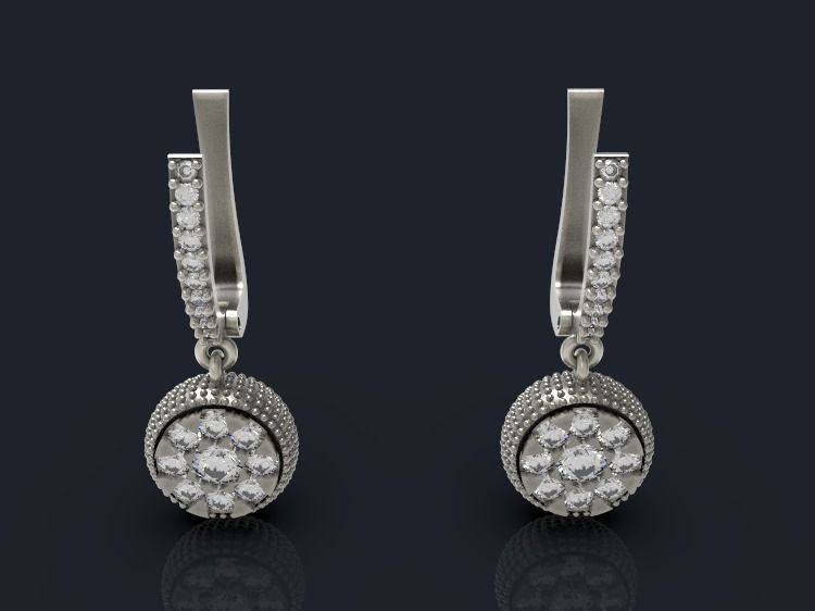 gold circle earrings 3d print 3D model 3D printable | CGTrader