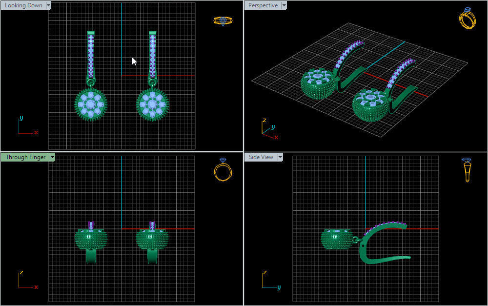 gold circle earrings 3d print 3D model 3D printable | CGTrader