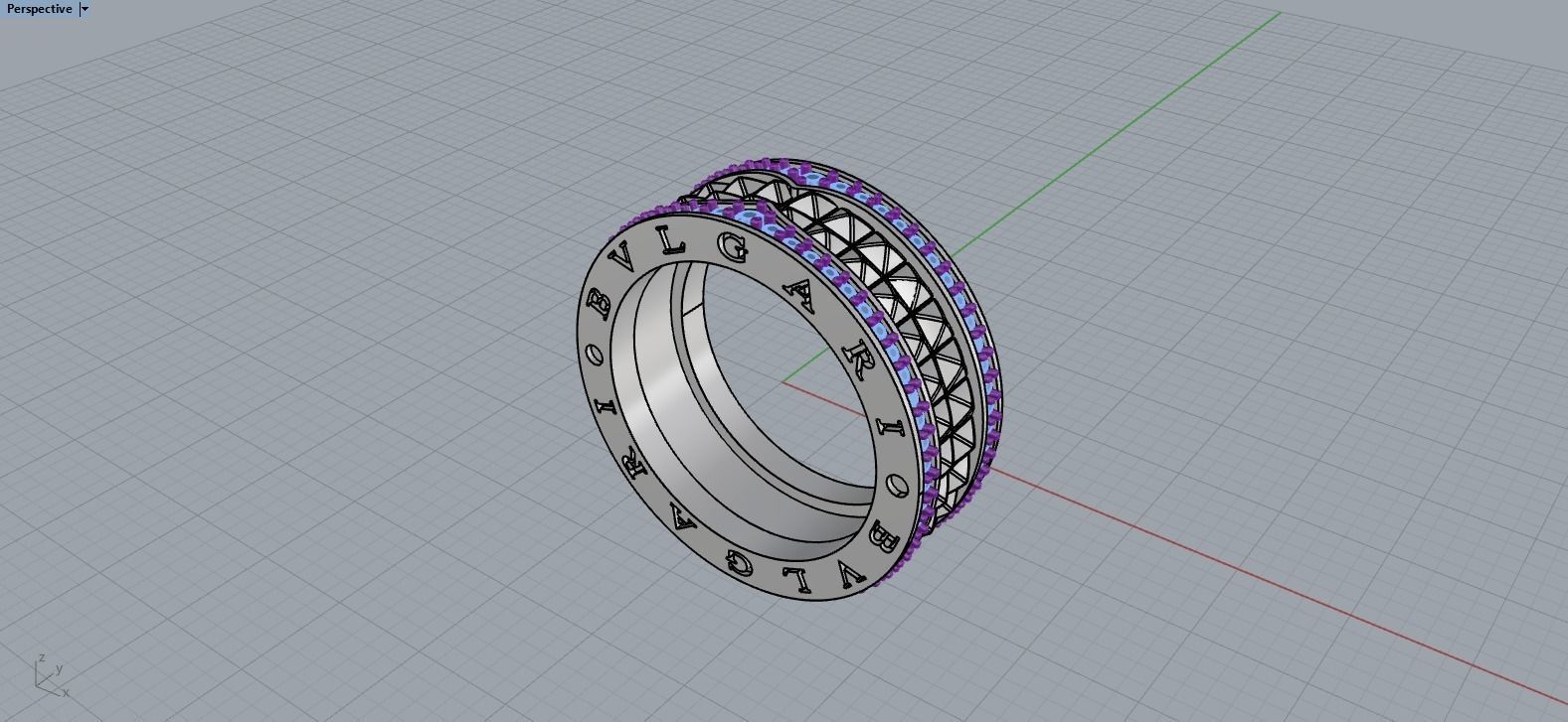 Bvlgari wedding ring model 333 3D model 3D printable | CGTrader