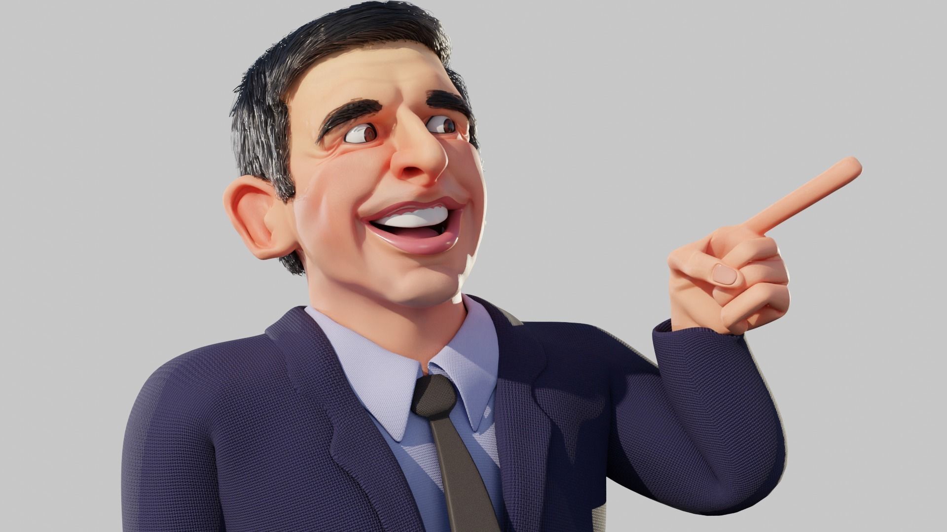 3D model Michael Scott Caricature Rig VR / AR / low-poly | CGTrader