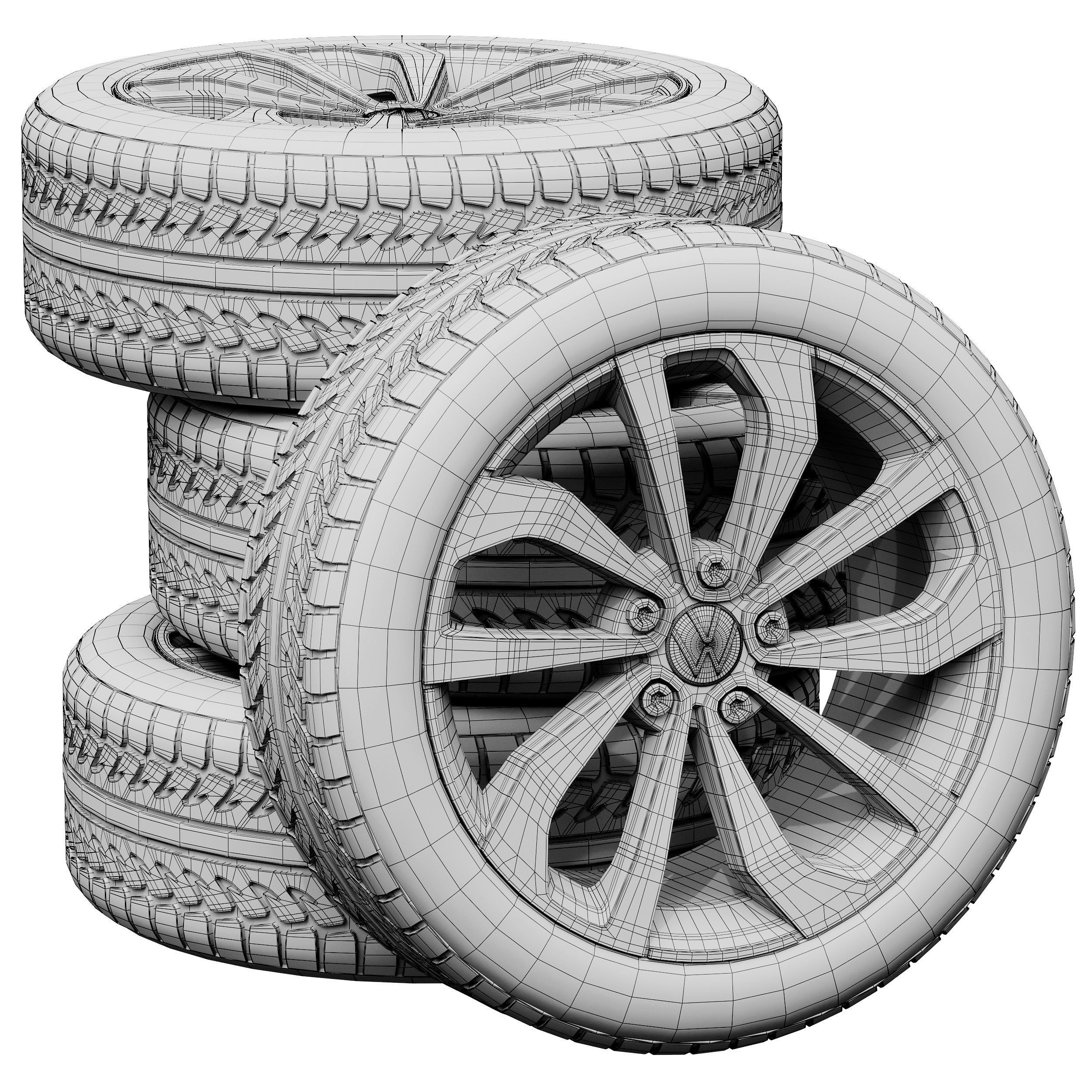 Volkswagen wheels 3D model | CGTrader