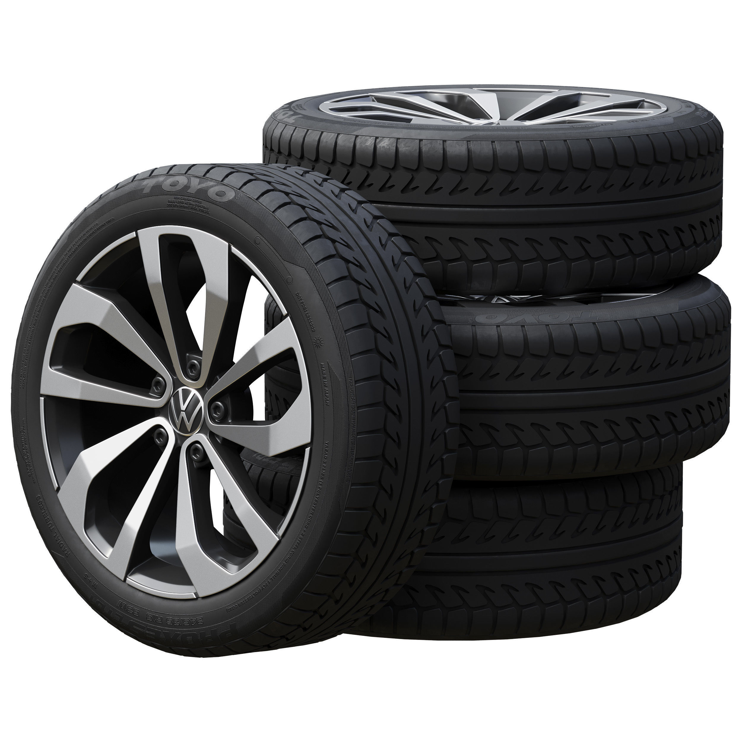 Volkswagen wheels 3D model | CGTrader