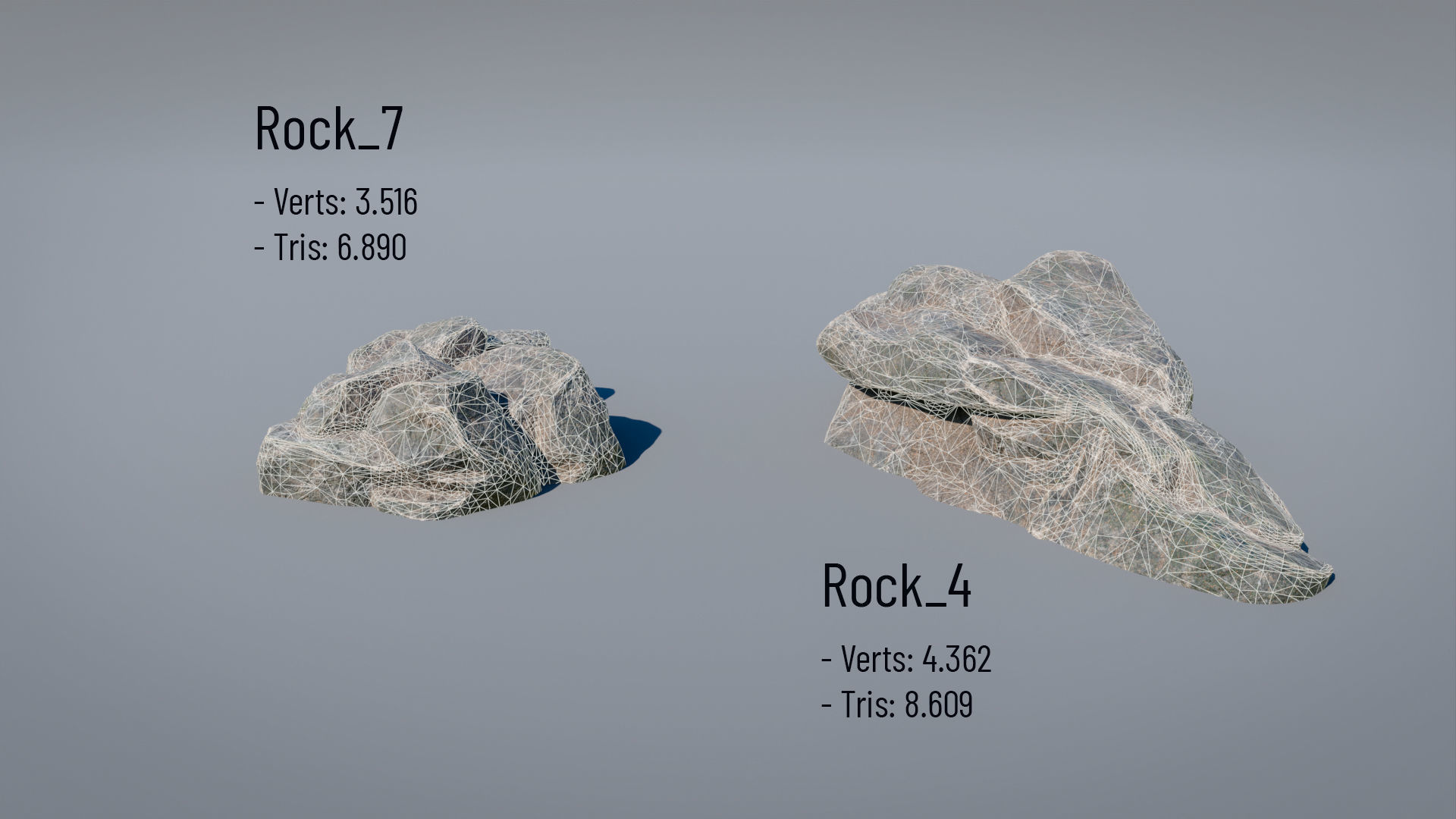 3D model Rocks - 3D models PBR Pack Low-polygonal 3D model VR AR VR ...