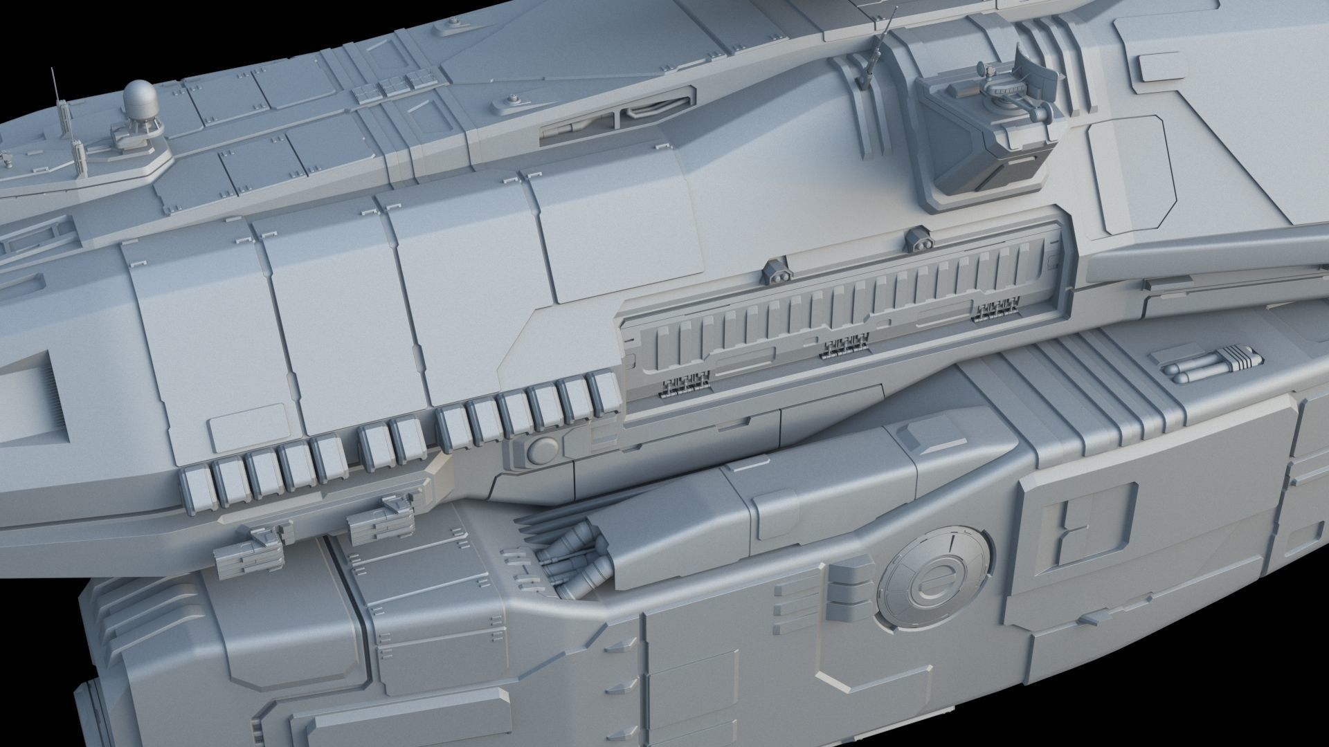 Spaceship - Command Ship 3D model | CGTrader