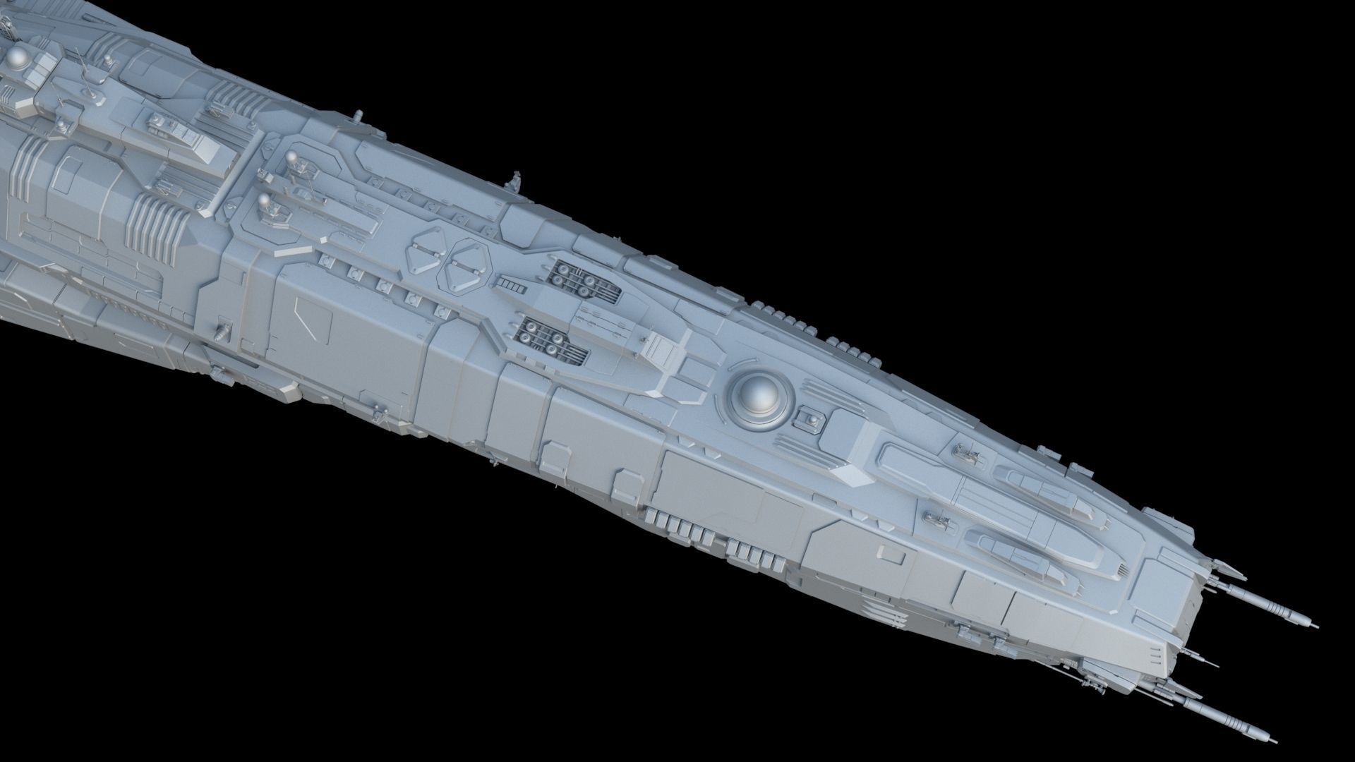 Spaceship - Command Ship 3D model | CGTrader